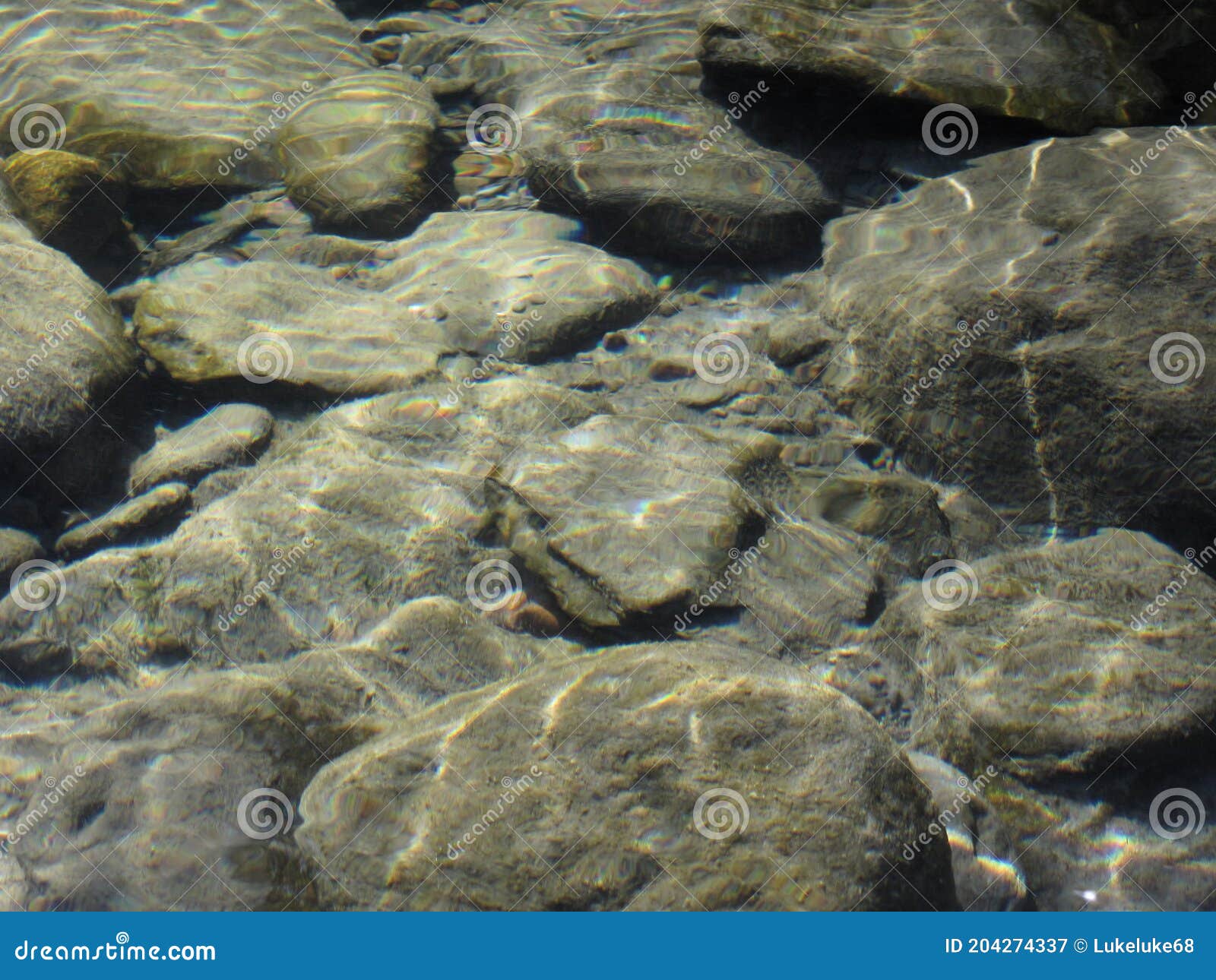 Nature Background of Transparent River Water with Stones Stock Image ...