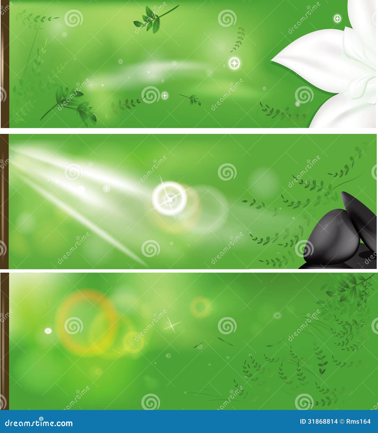 Nature banners stock vector. Illustration of spring, frame - 31868814
