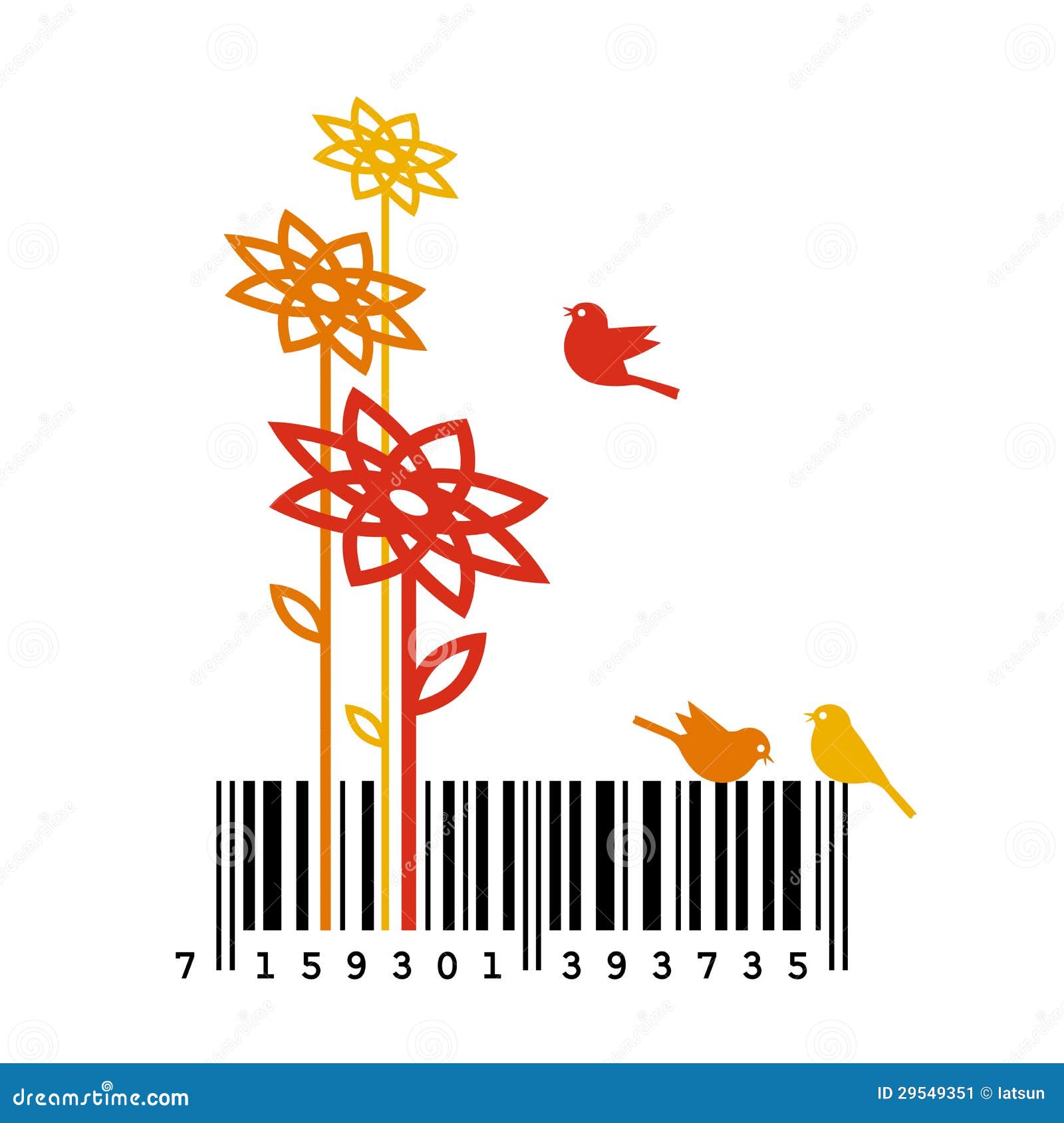 Nature Barcode Concept stock vector. Illustration of plant - 29549351