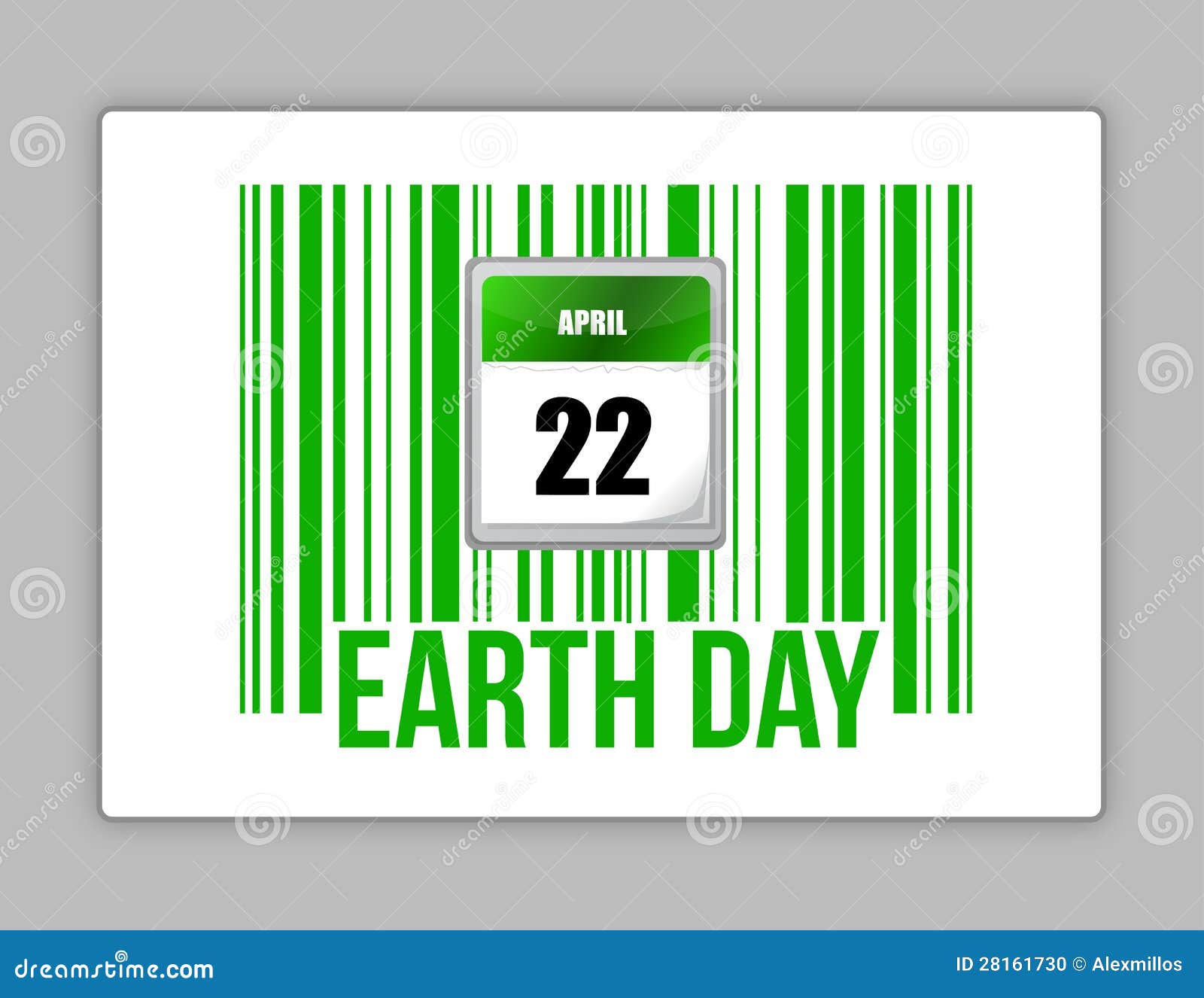Nature Barcode and Earth Day Stock Illustration - Illustration of ...