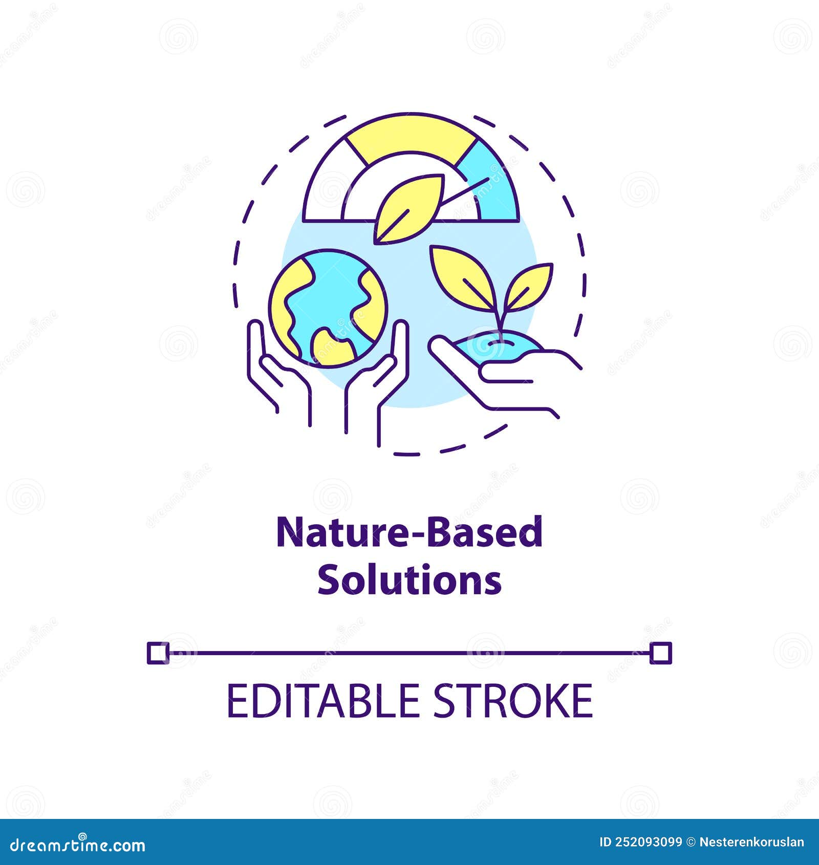 Nature Based Solutions Concept Icon Stock Vector - Illustration of ...