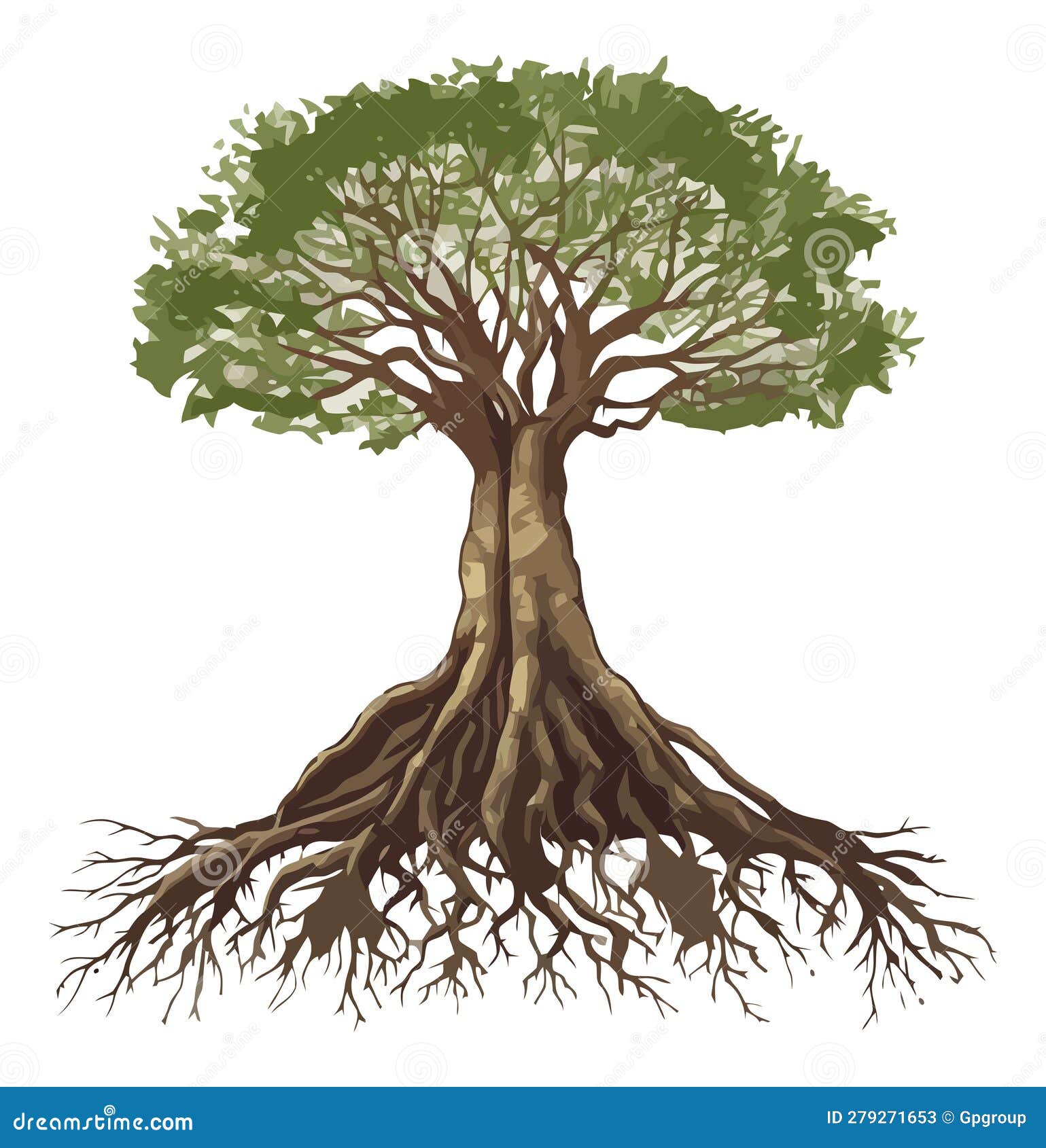 Nature Big Tree Design Illustration Stock Vector - Illustration of ...