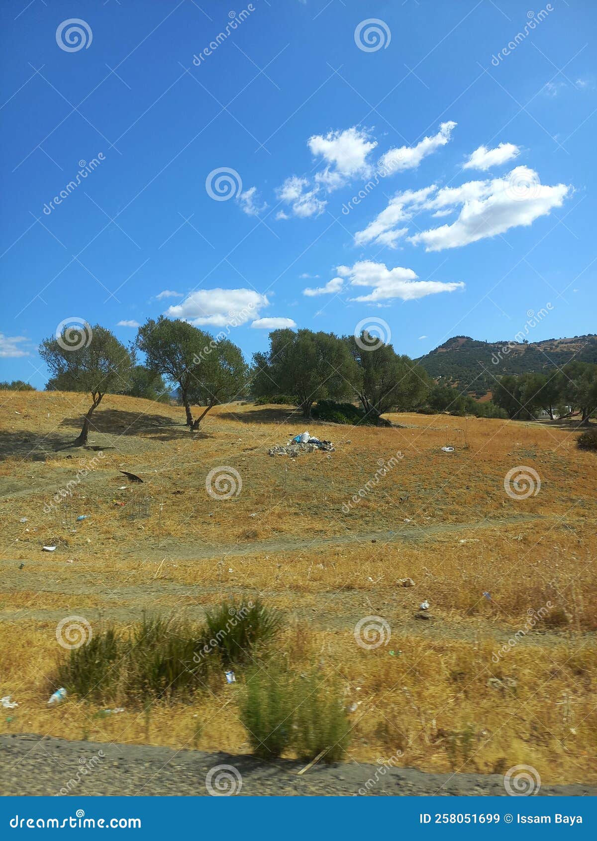 Nature Bleu Sky and Trees Mountains Stock Image - Image of green, blue ...