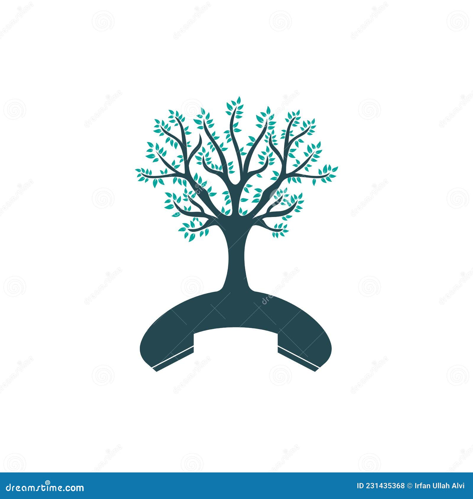 Nature Call Vector Logo Design. Handset Tree Icon Design Template ...