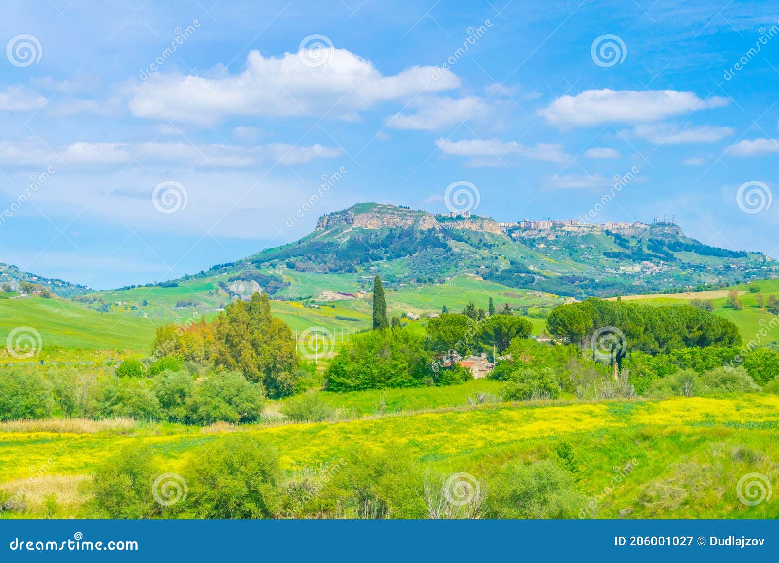 Nature in the Central Sicily, Italy Stock Image - Image of hill, sicily ...