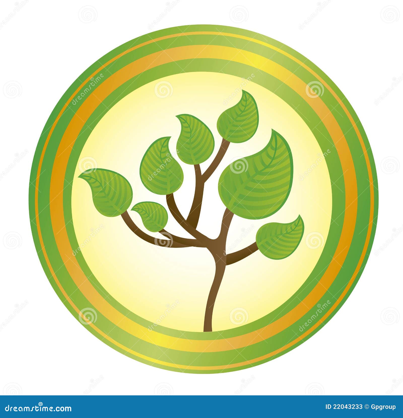 Nature circle stock vector. Illustration of plant, green - 22043233