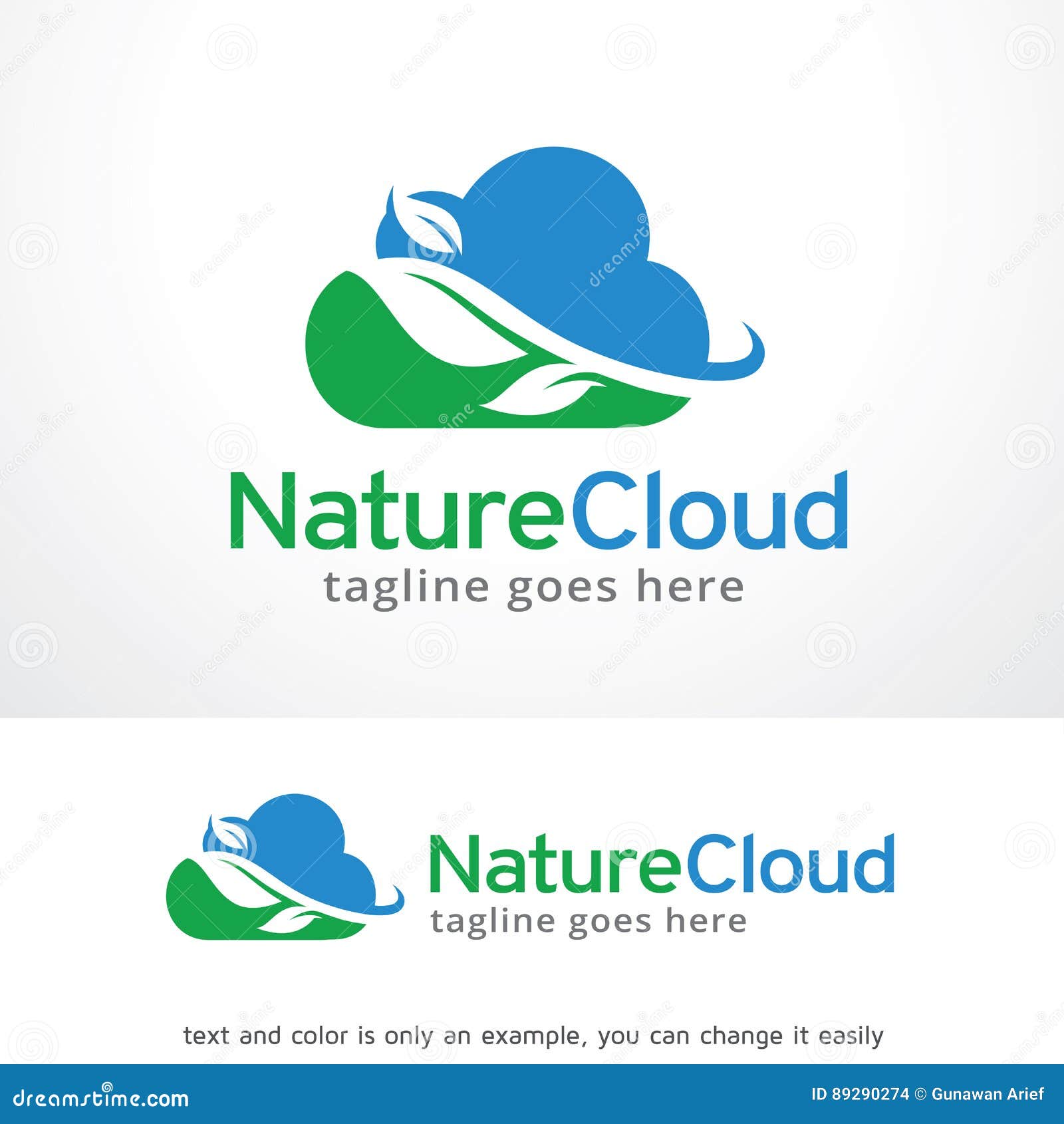 Nature Cloud Logo Template Design Vector, Emblem, Design Concept ...