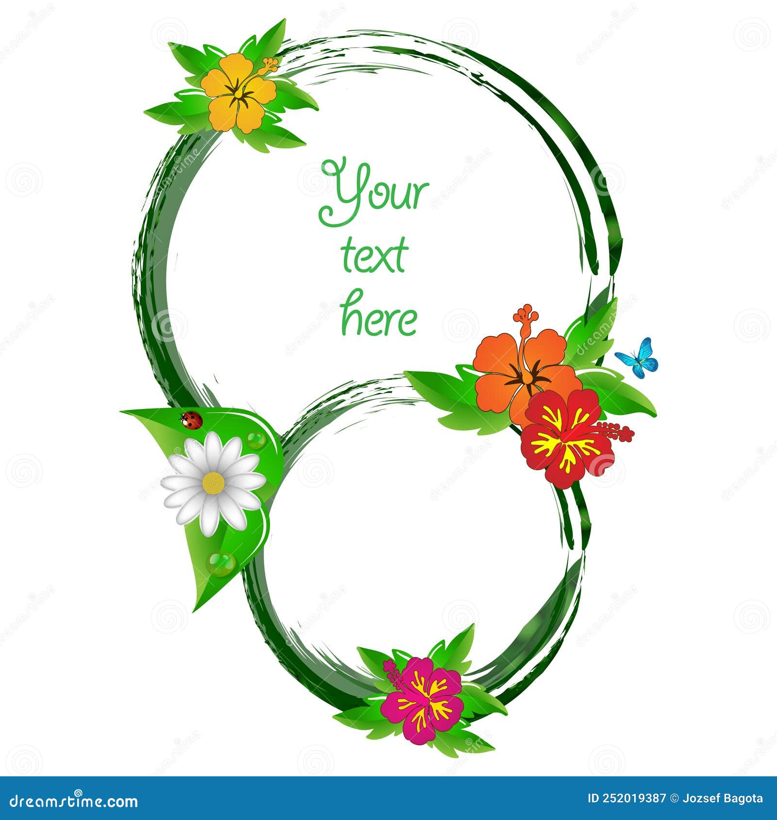 Nature Concept Background or Label Template Stock Vector - Illustration ...