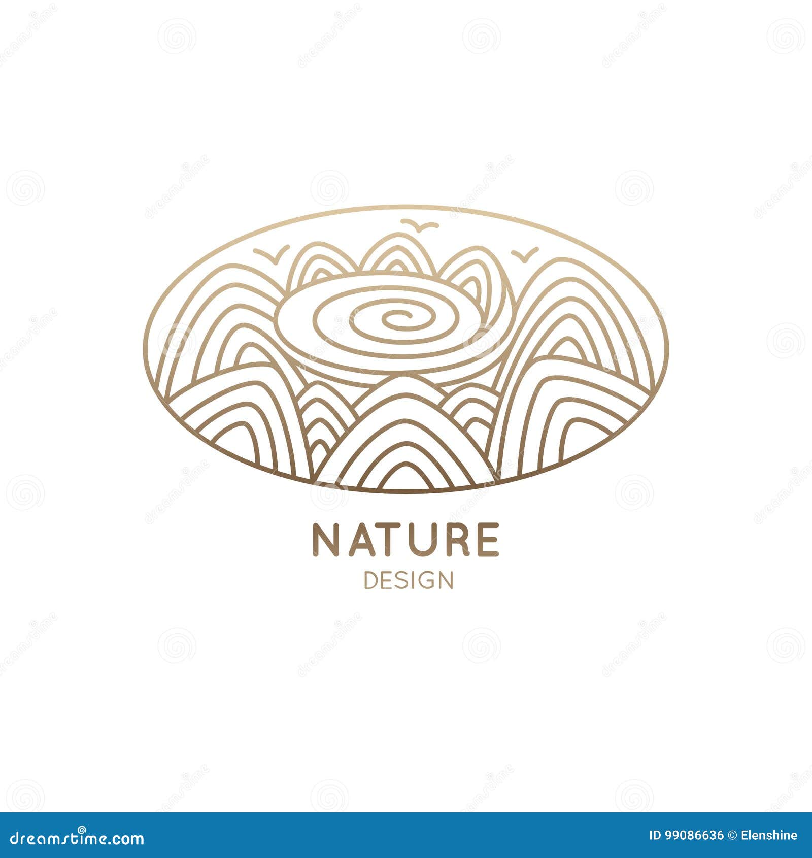 Nature d'ovale de logo illustration de vecteur. Illustration du normal ...