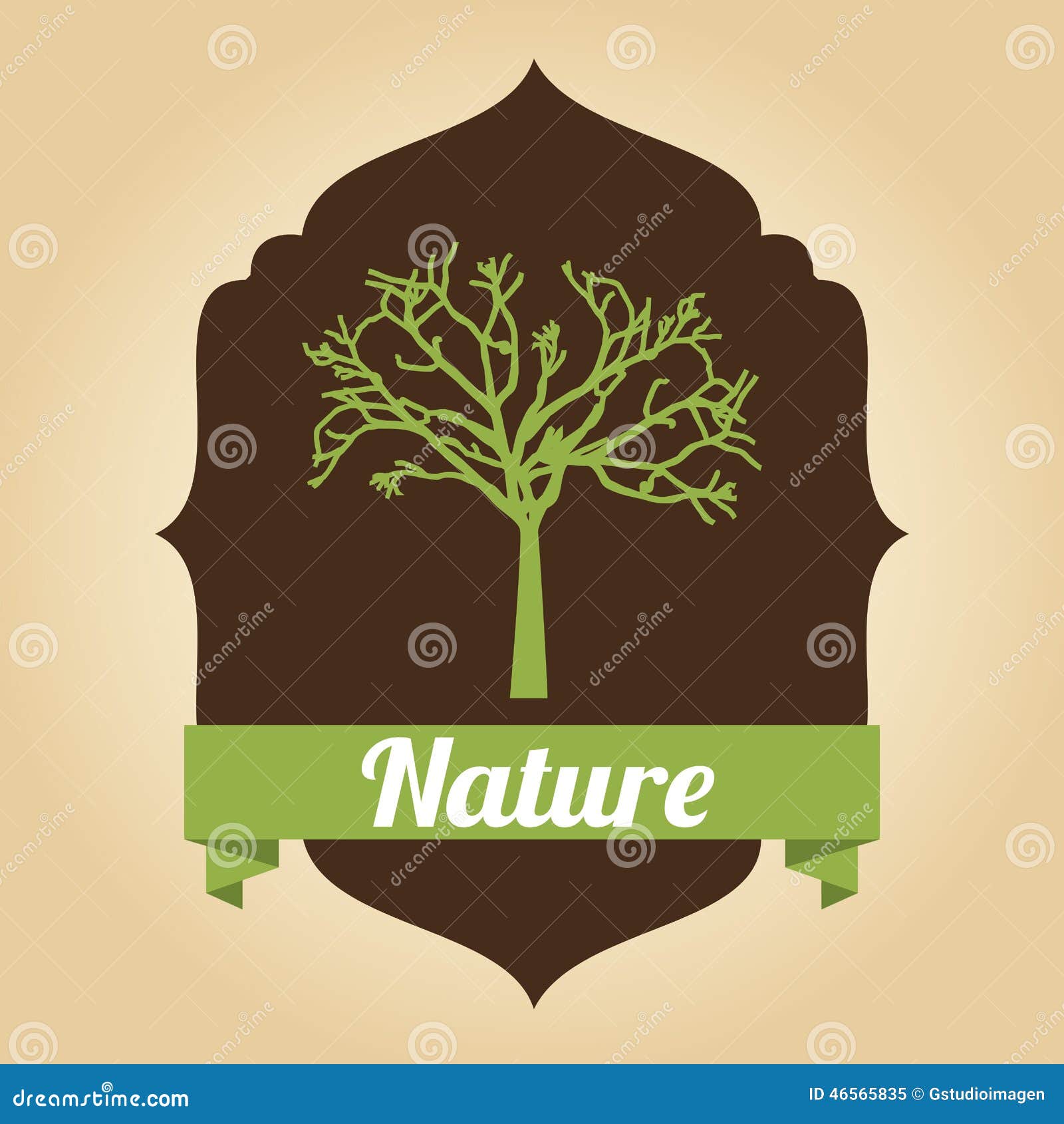 Nature design stock vector. Illustration of organic, ribbon - 46565835