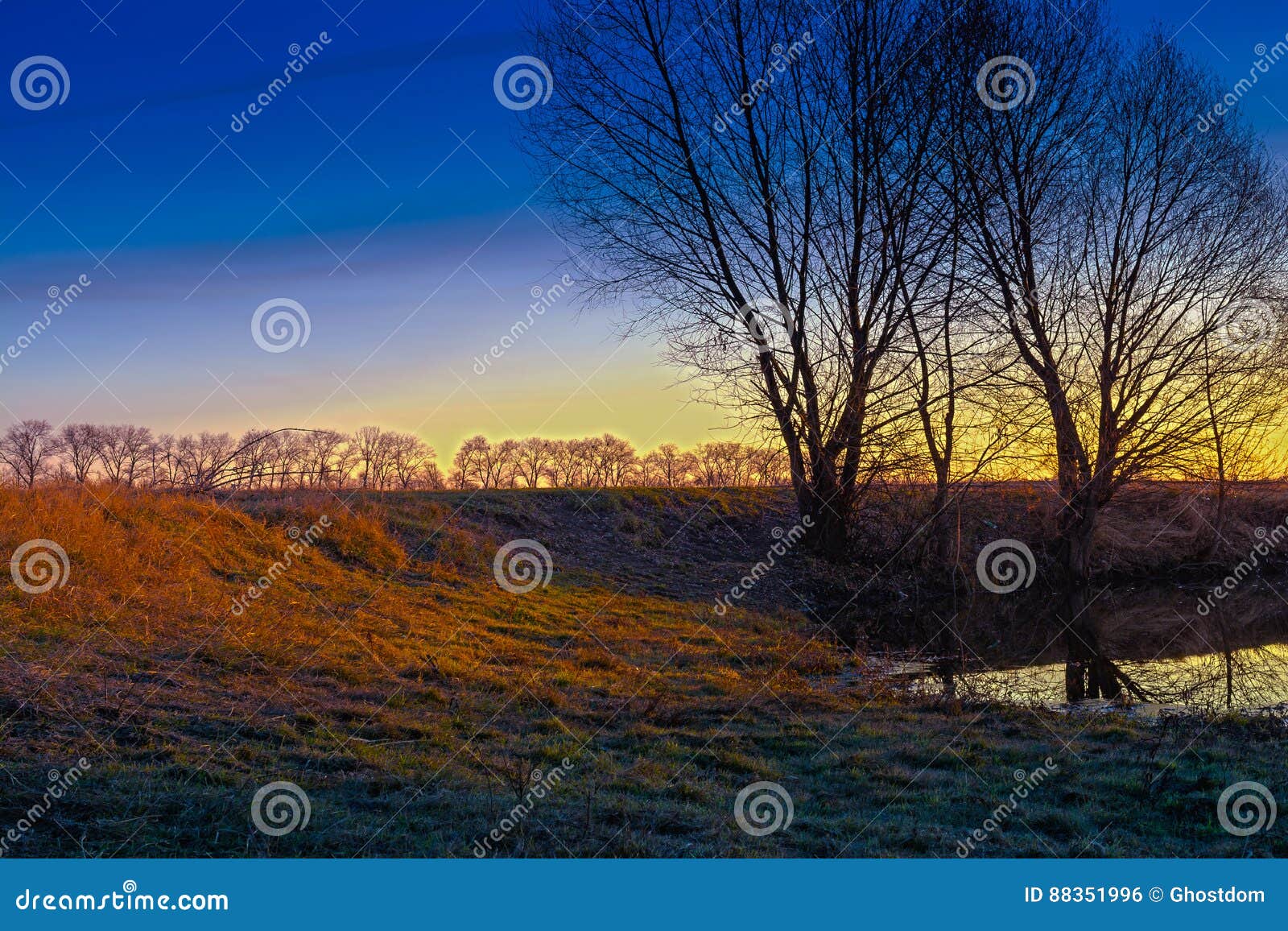 Nature in early spring stock photo. Image of river, landscape - 88351996
