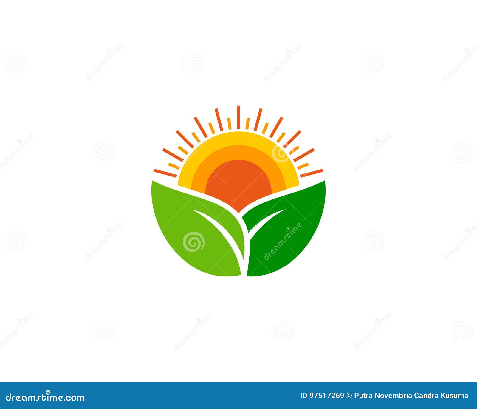 Nature Eco Sun Icon Logo Design Element Stock Vector - Illustration of ...