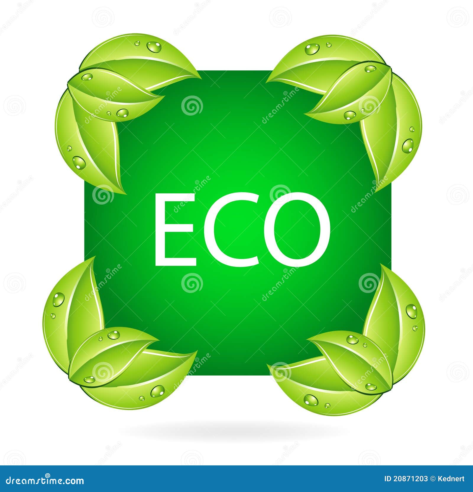 Nature Eco Symbol and Leafs Stock Vector - Illustration of symbol ...