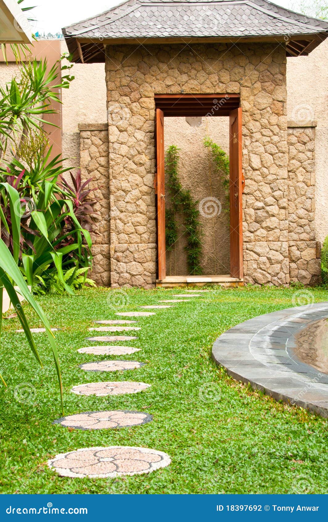 Nature Entrance stock photo. Image of villa, architectural - 18397692
