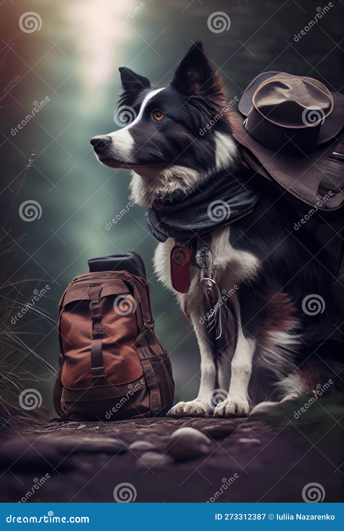 Nature Explorer Dog. AI Generated Stock Illustration - Illustration of ...