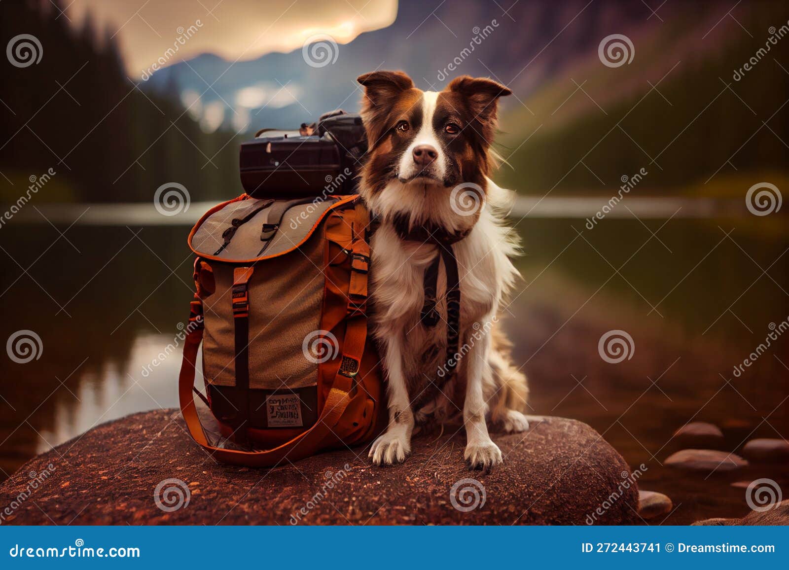 Nature Explorer Dog. AI Generated Stock Illustration - Illustration of ...