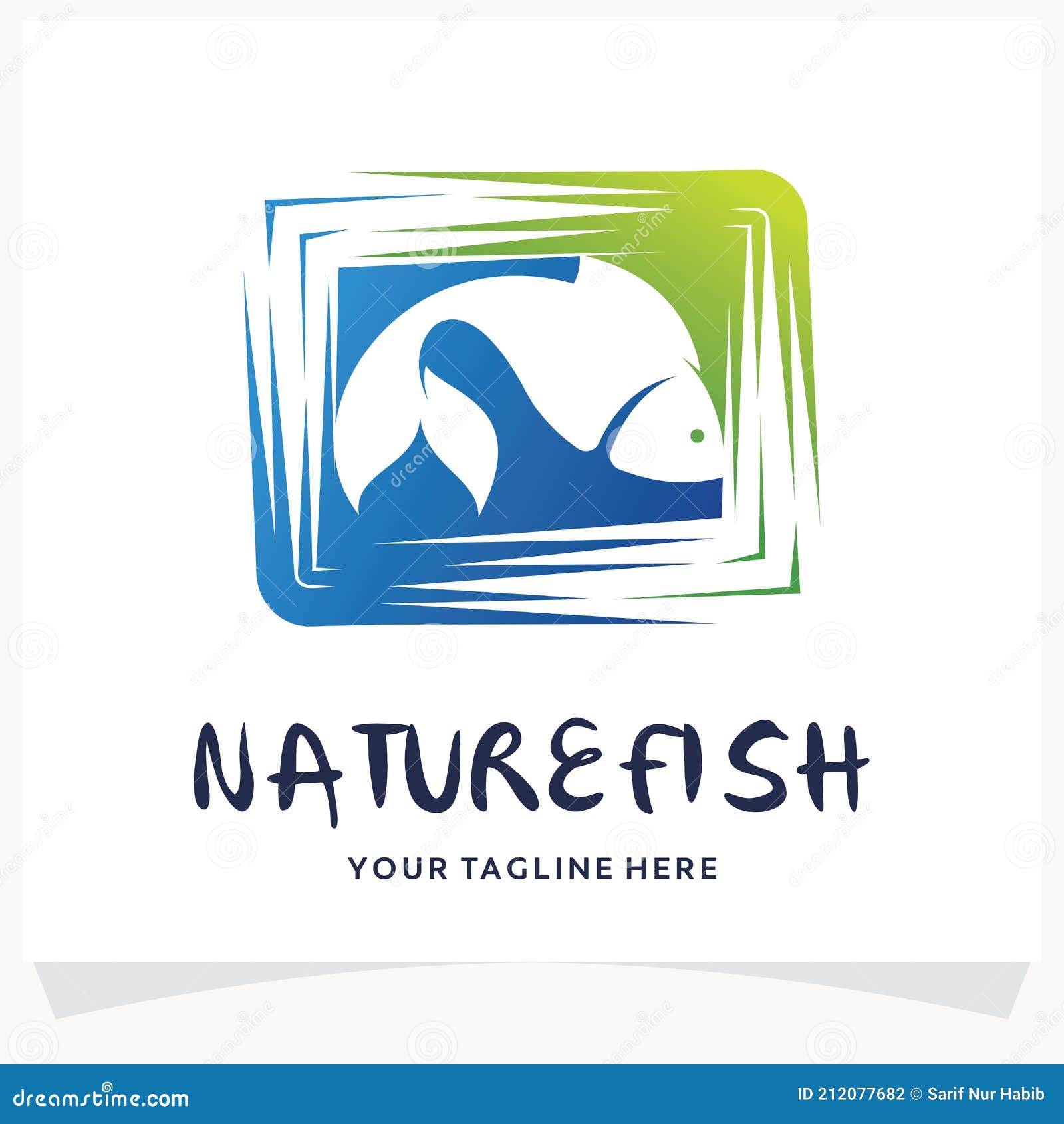 Nature Fish Logo Design Template Inspiration Stock Vector ...