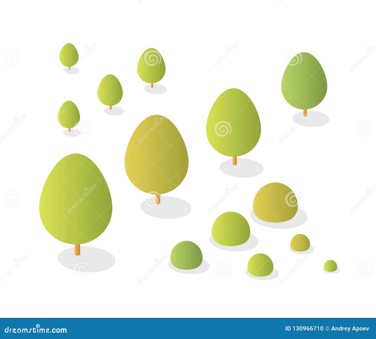 Nature Forest Landscape of Isometric Stock Vector - Illustration of ...