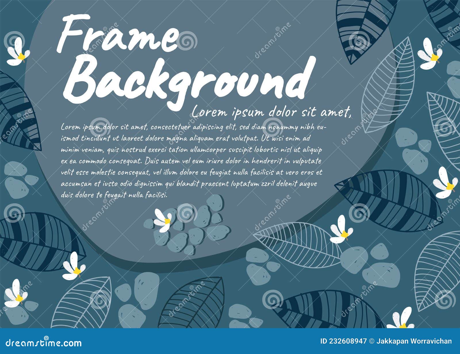 Nature Frame Background Concept Illustration Vector Design 7 Stock ...