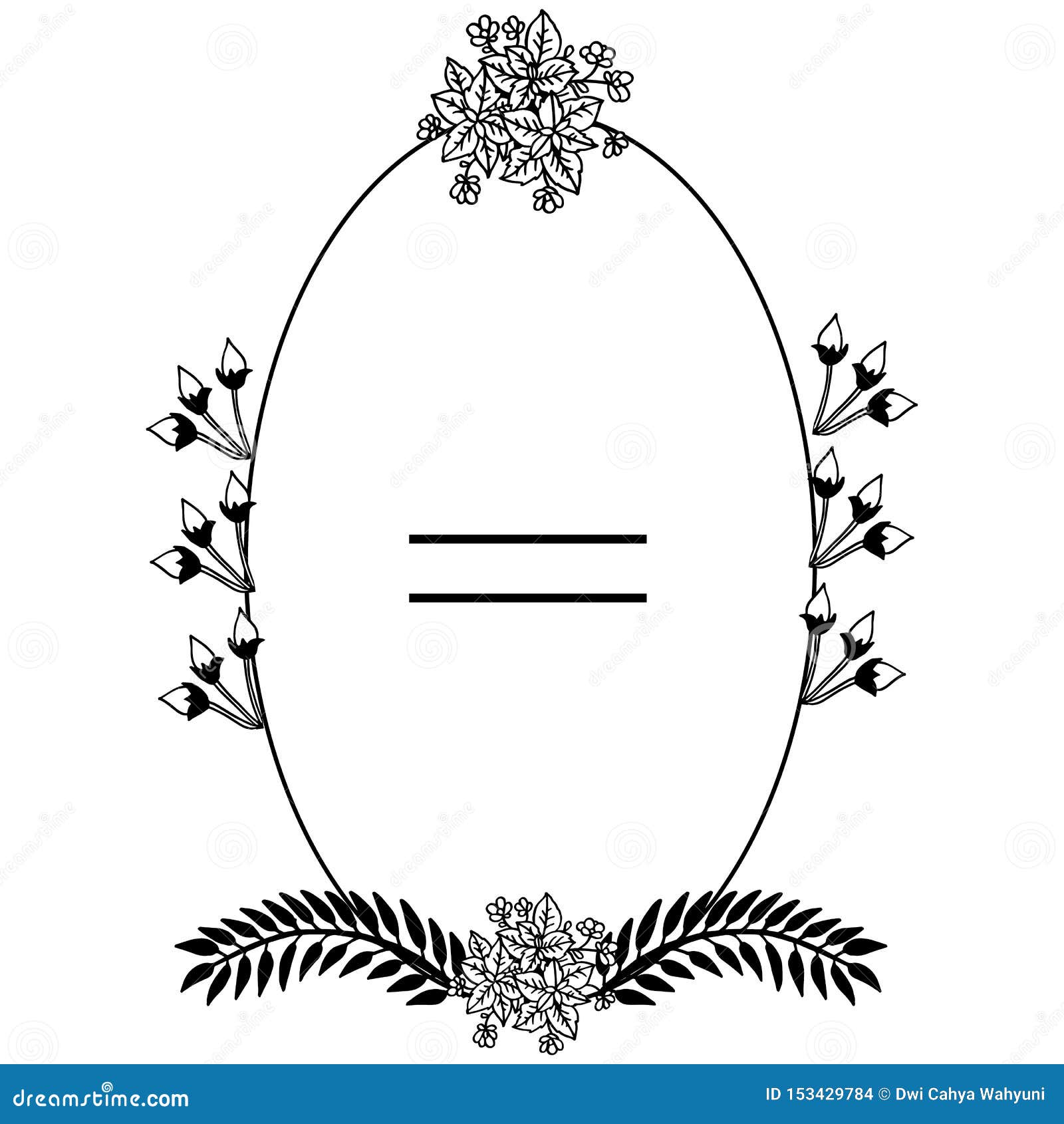 Nature Frame with Floral Design Element. Vector Stock Vector ...