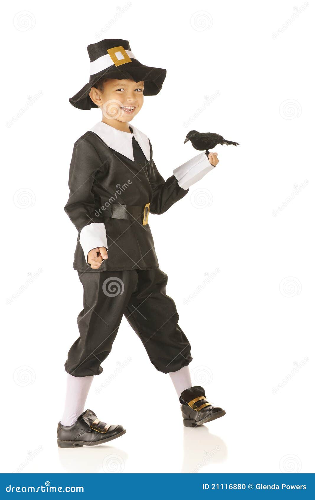Nature Friendly Pilgrim Boy Stock Photo - Image of buckle, preschooler ...
