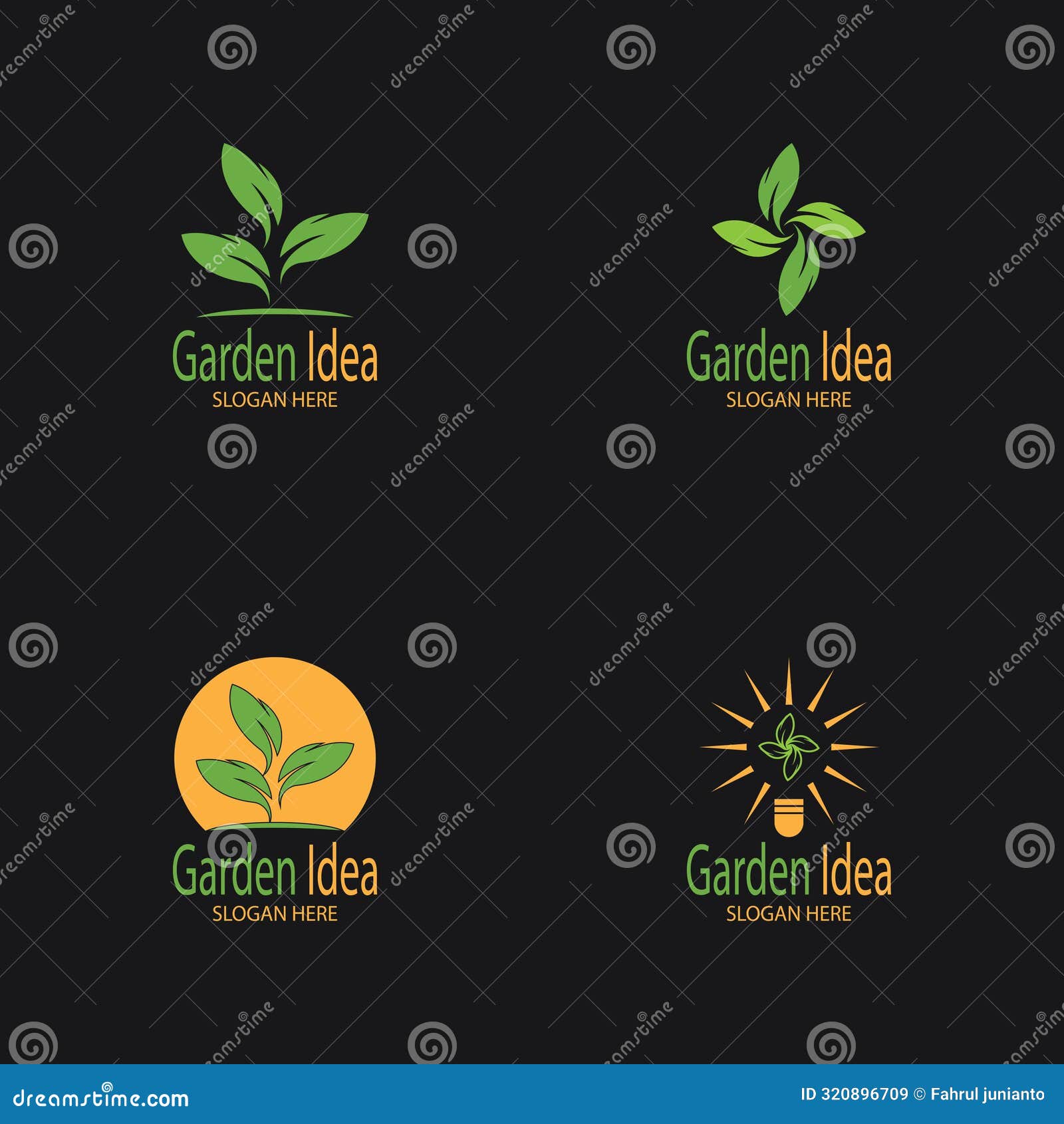 Nature Garden Idea Smart Idea Garden Green Idea Logo Design Vector ...