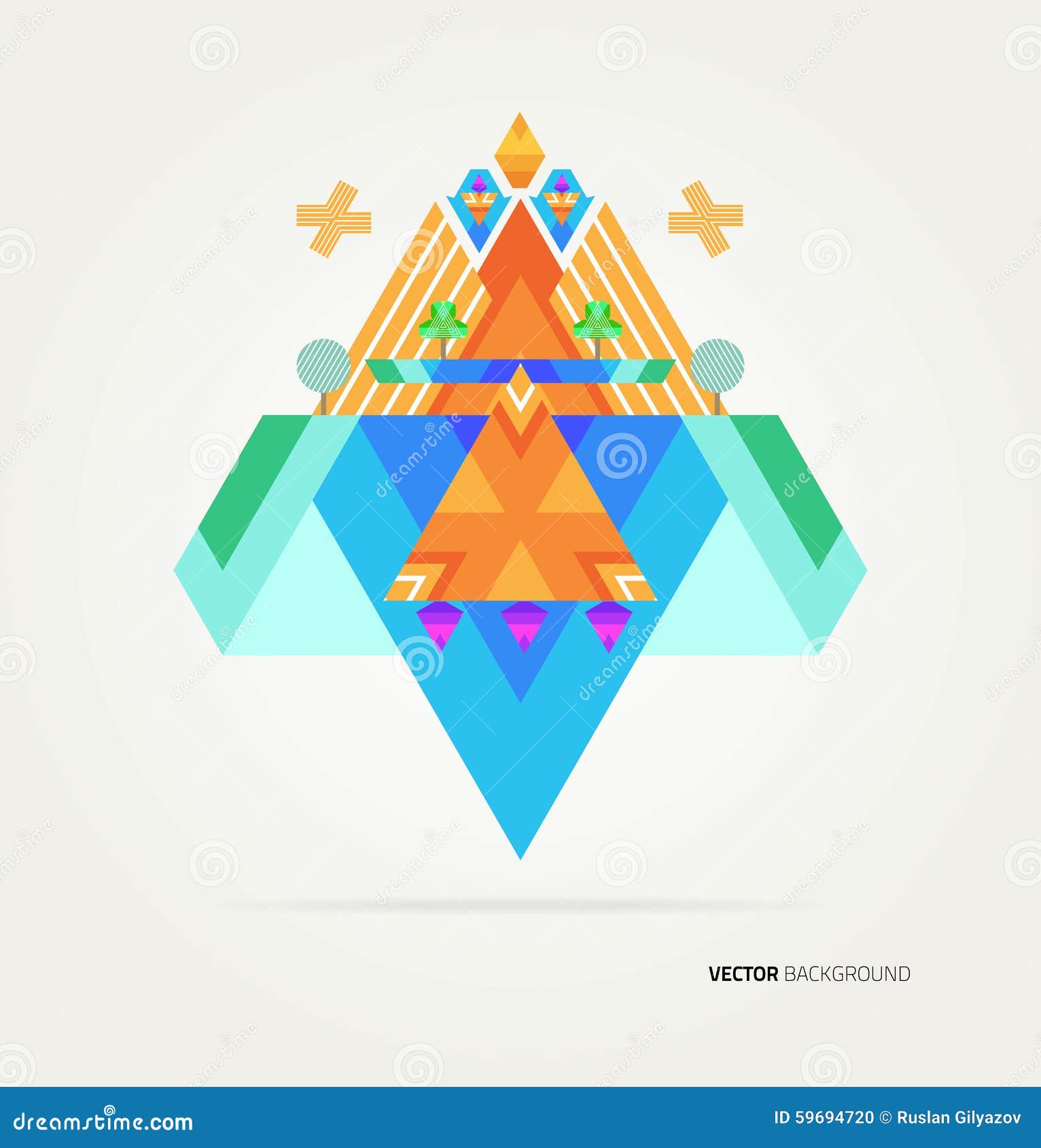 Nature of Geometric Elements Stock Vector - Illustration of ecology ...