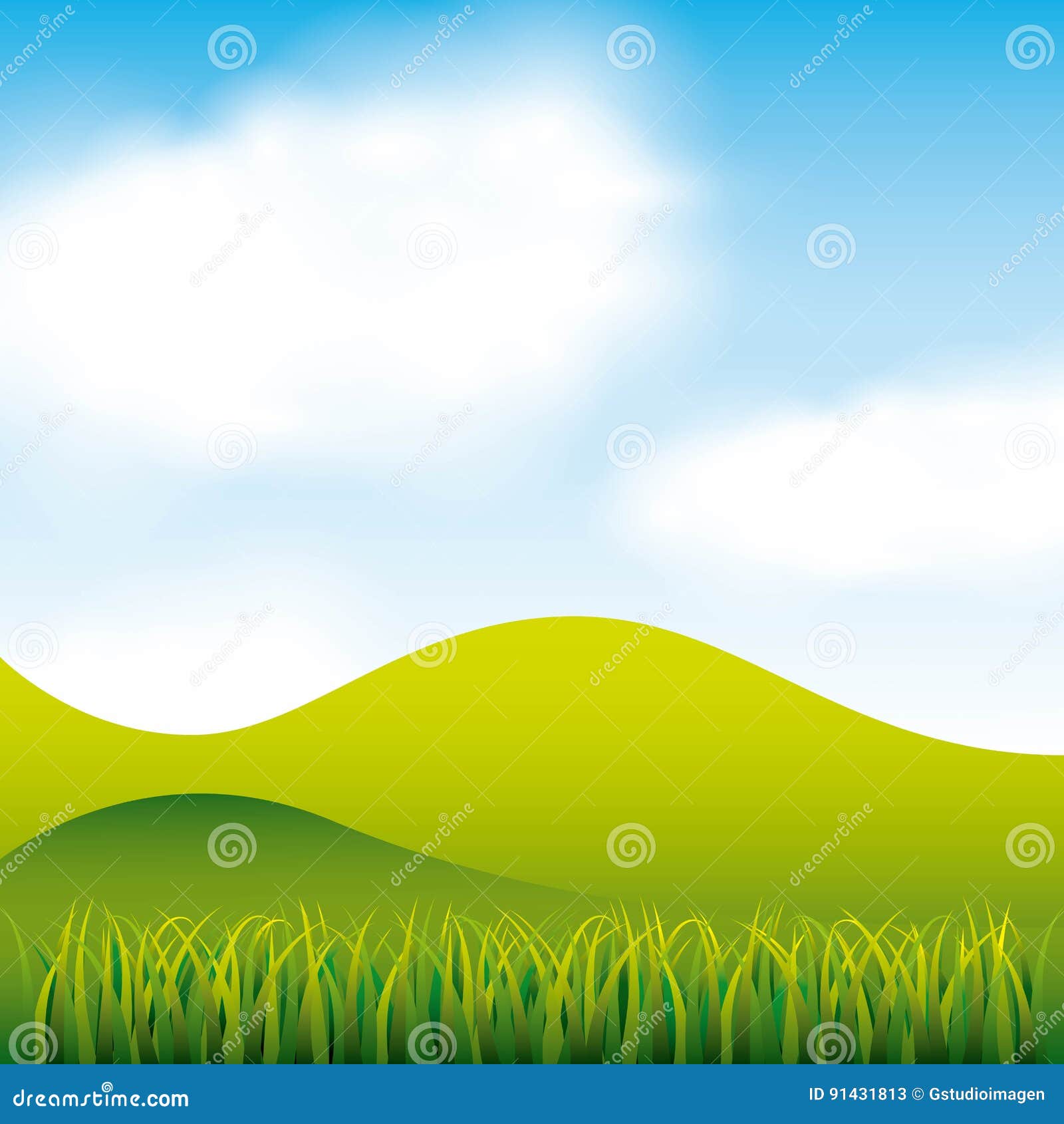 Nature Grass Field Background Stock Vector - Illustration of fresh ...