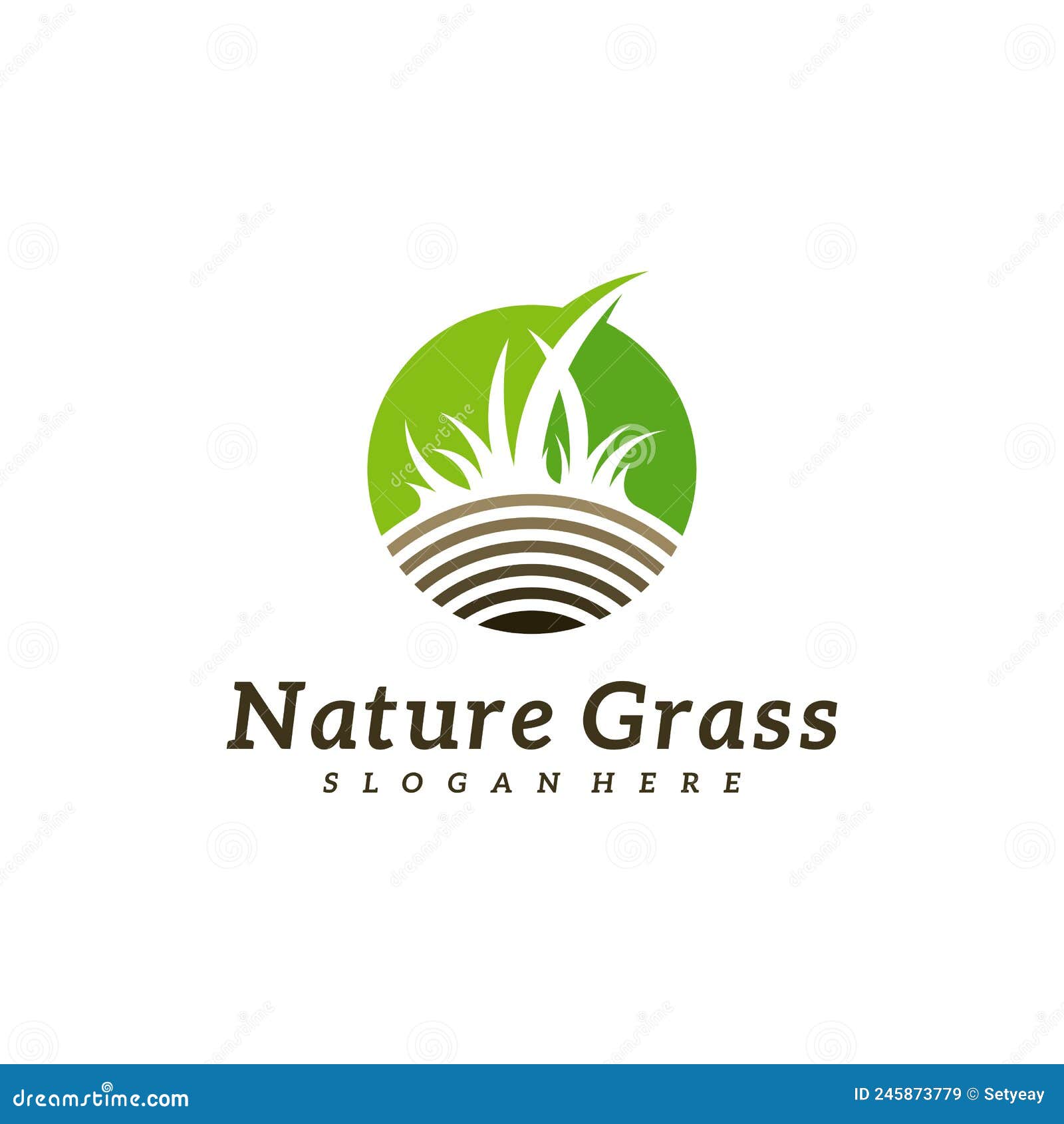 Nature Grass Logo Design Vector, Creative Grass Logo Design Template ...