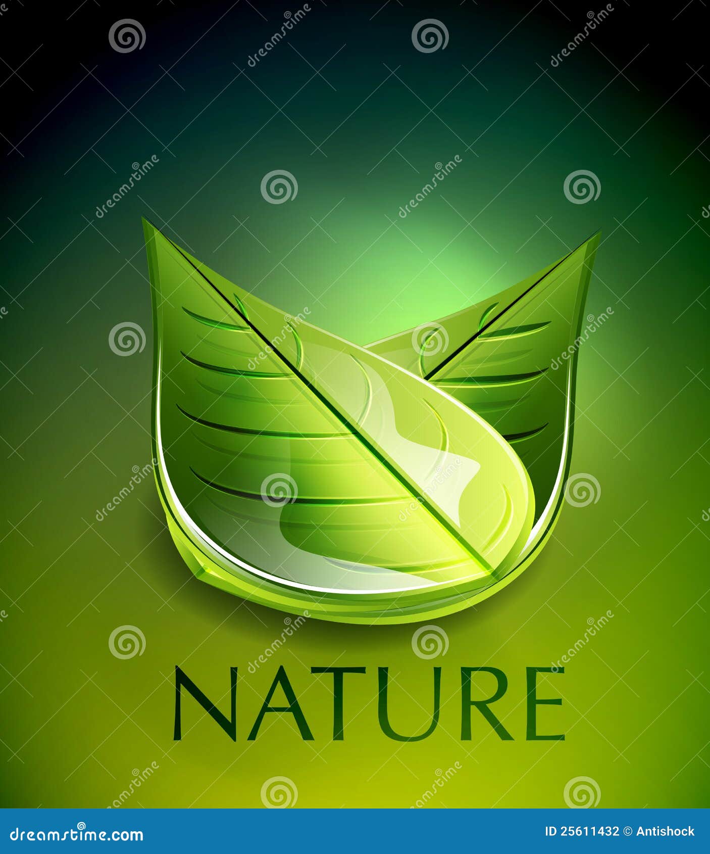 Nature green leaf concept stock vector. Illustration of decorative ...