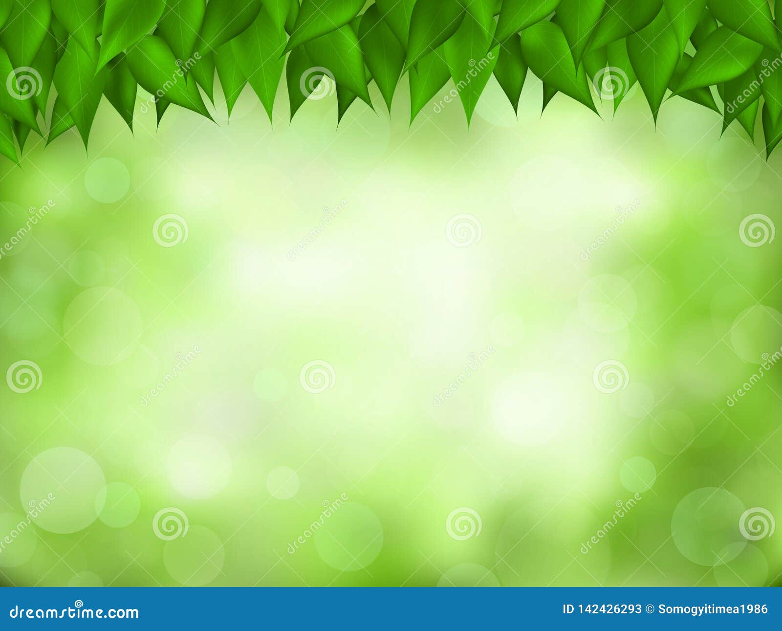 Nature Green Realistic Background. Stock Vector - Illustration of ...