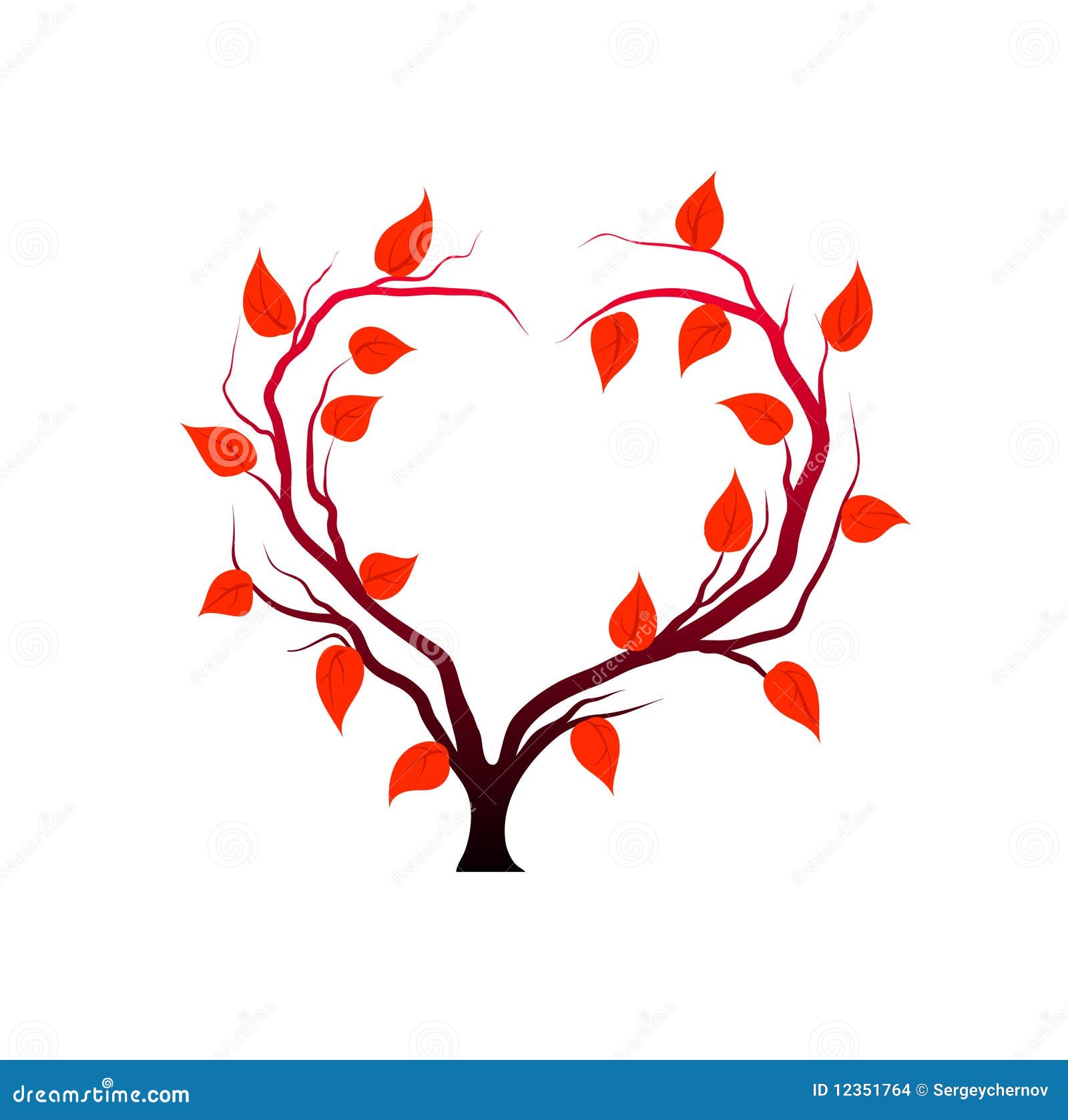 Nature heart stock illustration. Illustration of pattern - 12351764