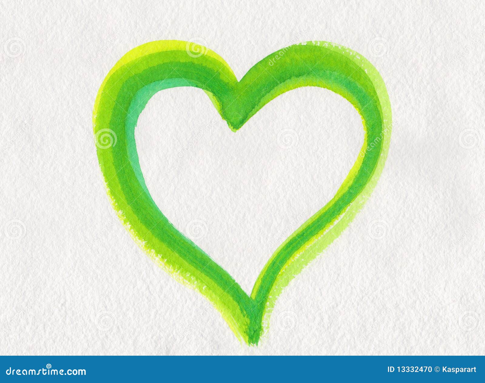 Nature heart stock illustration. Illustration of painting - 13332470