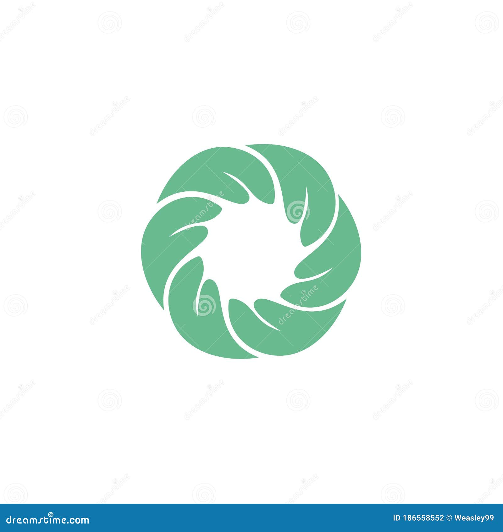 Nature Holding a Circular Hand Logo Template Stock Vector ...