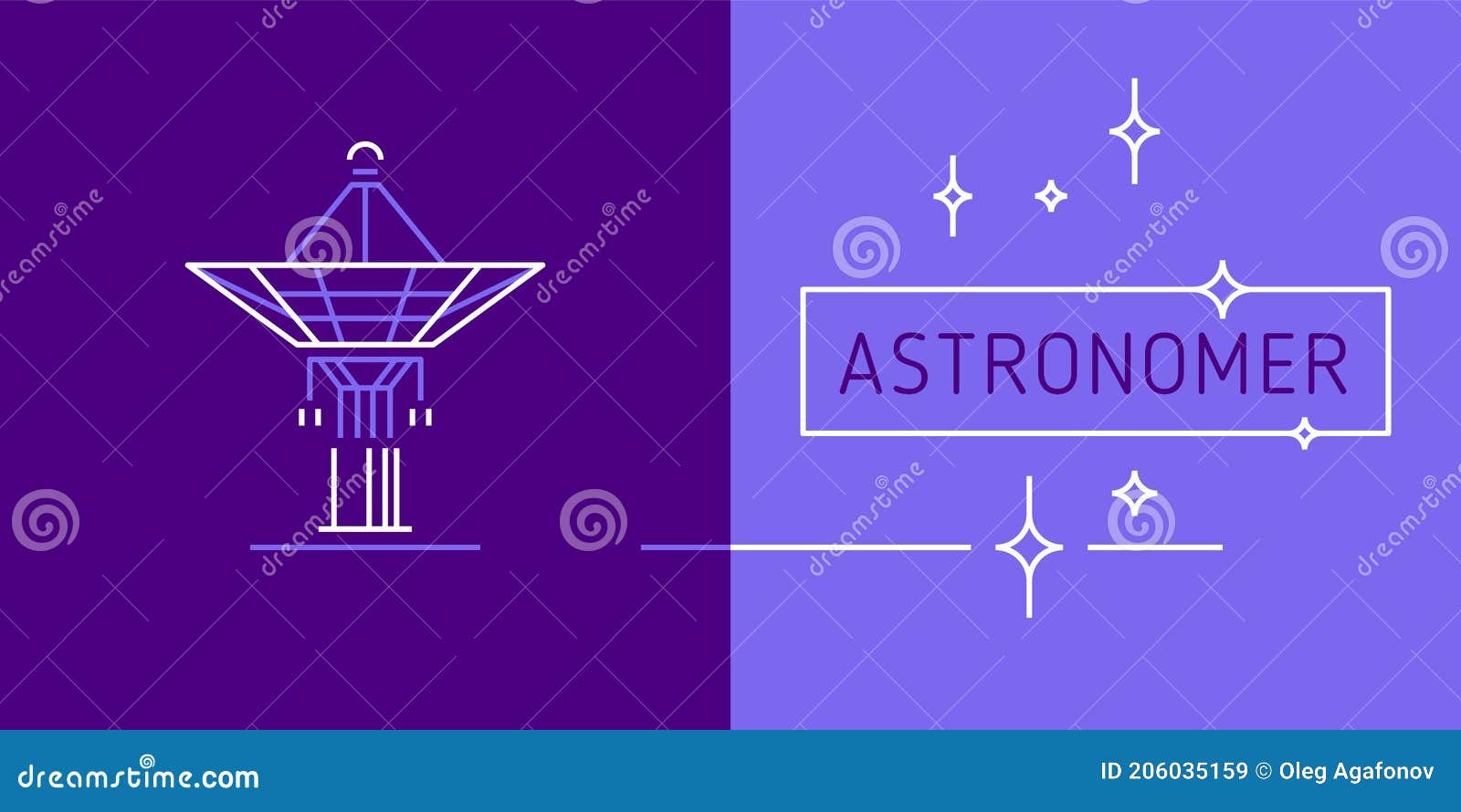 Vector Linear Icon Astronomy. Astrophysics Concept Logo Design. Stock ...