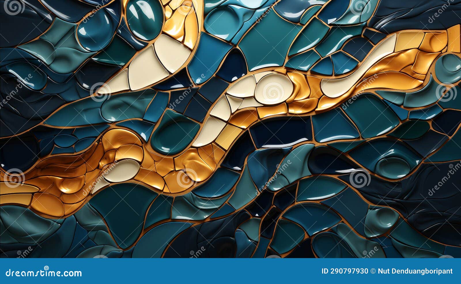 Nature and Human Intervention Mosaic Harmonious Balance Stock ...