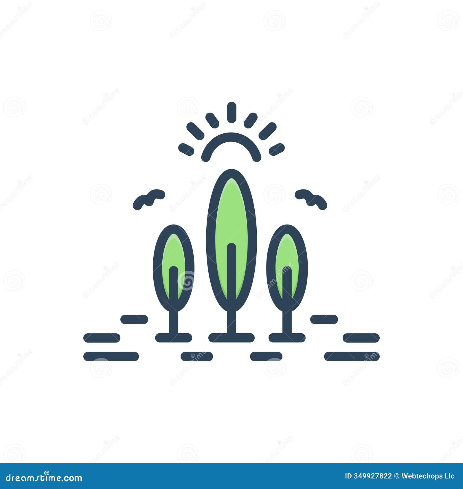 Color Illustration Icon for Nature, Environment and Forest Stock ...