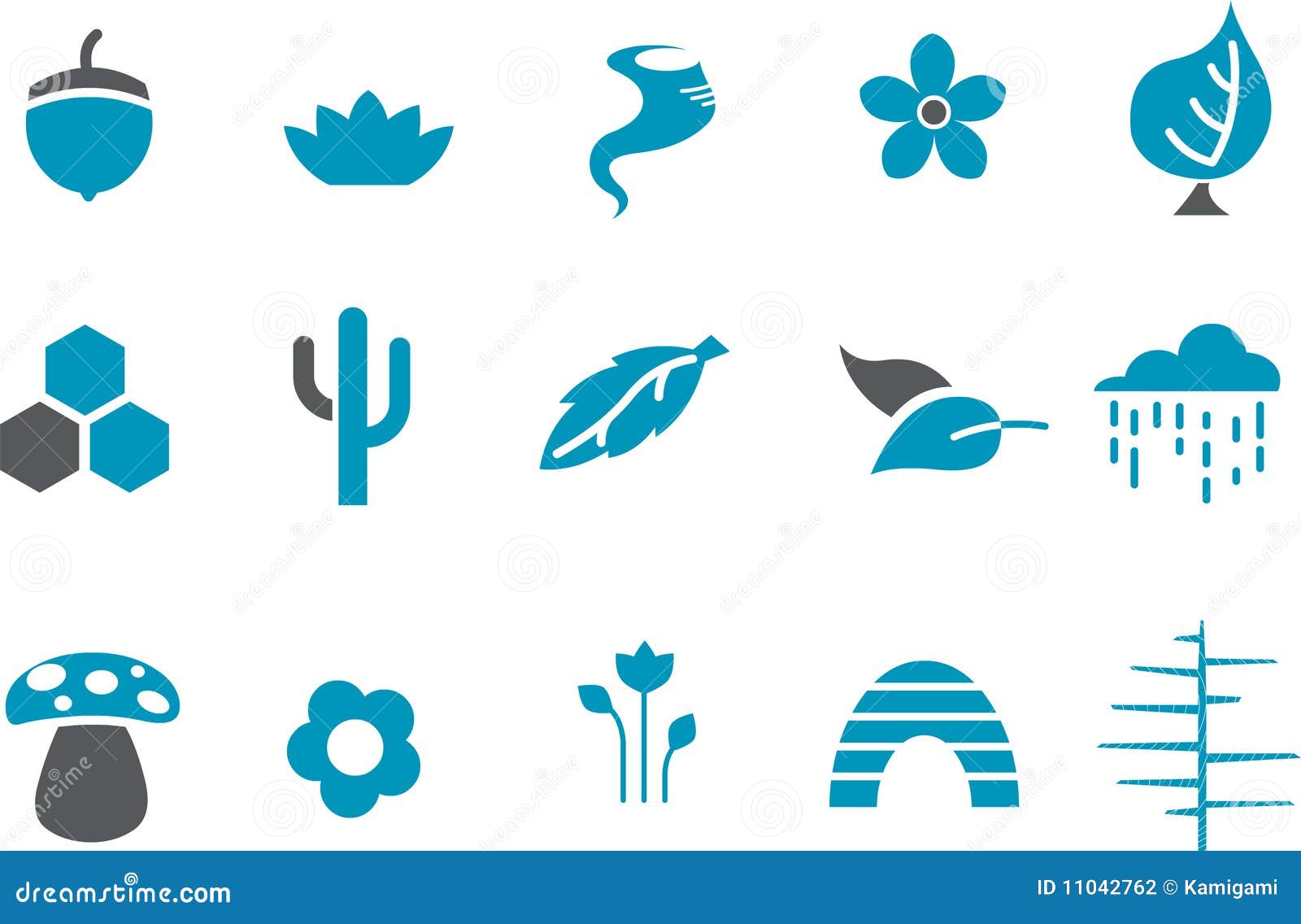 Nature Icon Set stock illustration. Illustration of icon - 11042762