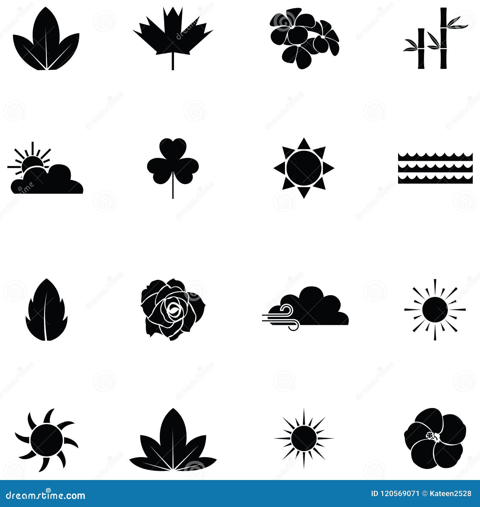 Nature icon set stock vector. Illustration of isolated - 120569071