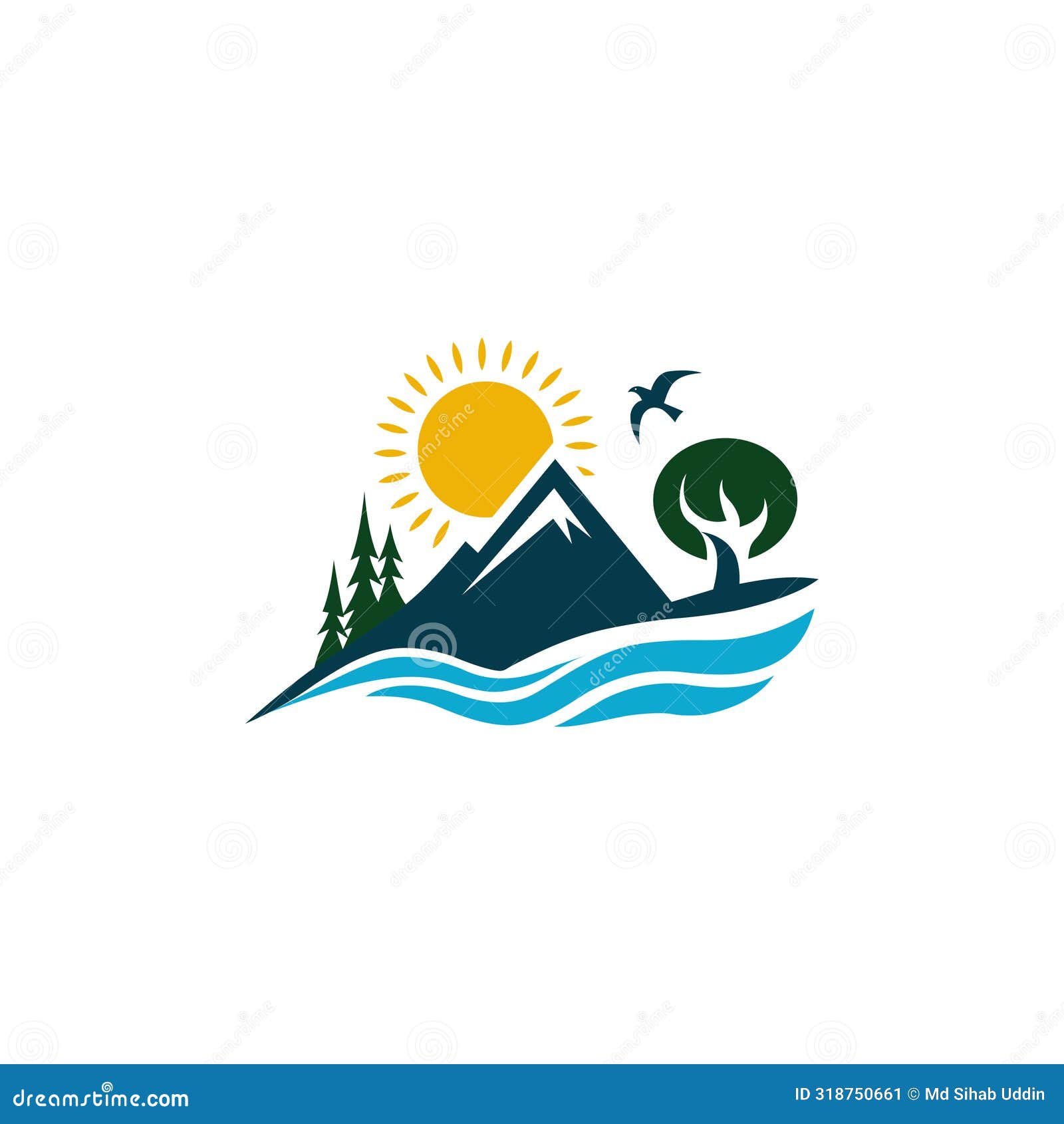 Nature Icon Symbol Restore Nature Simple Creative Logo Design Elegant ...