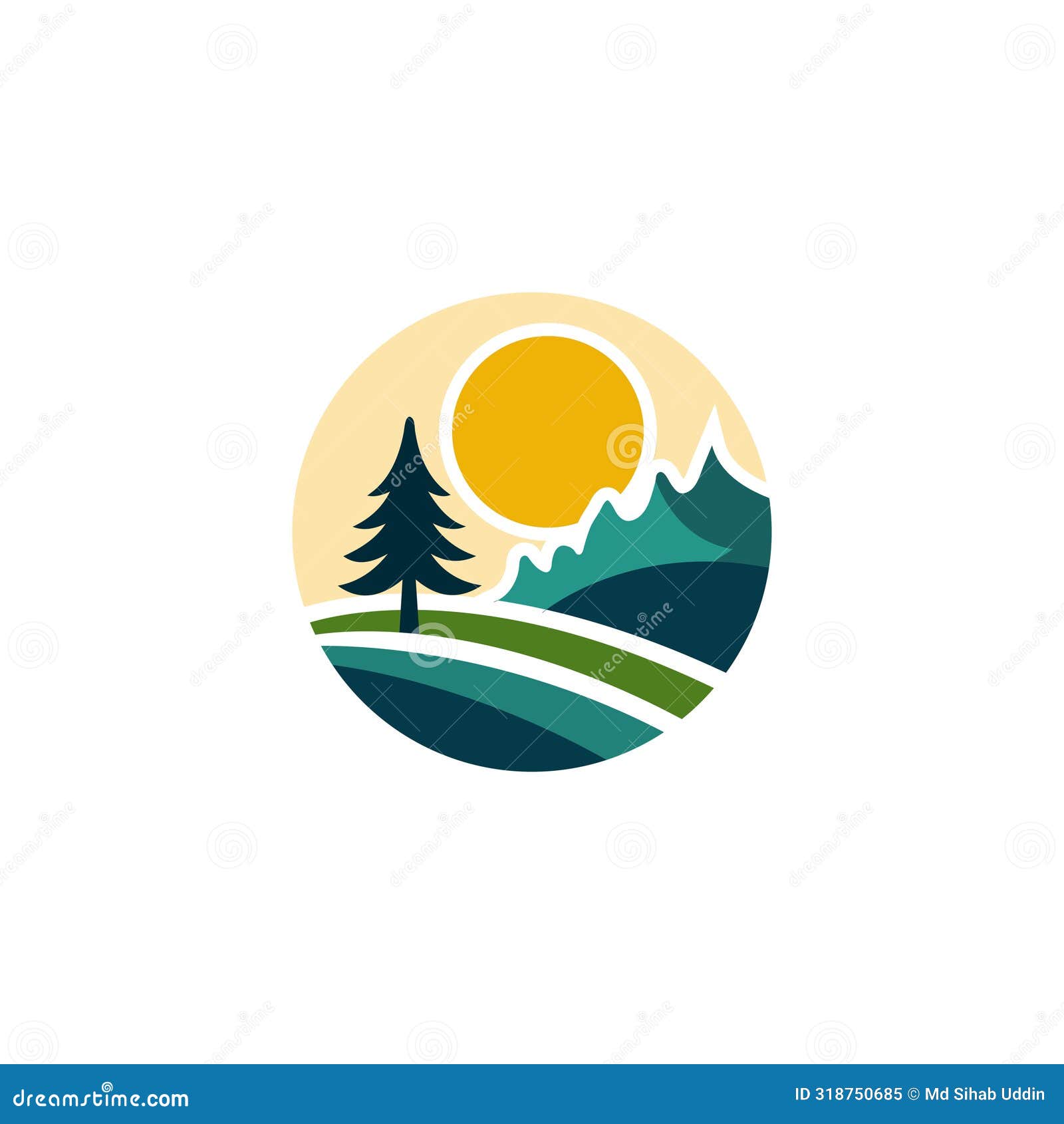 Nature Icon Symbol Restore Nature Simple Creative Logo Design Elegant ...