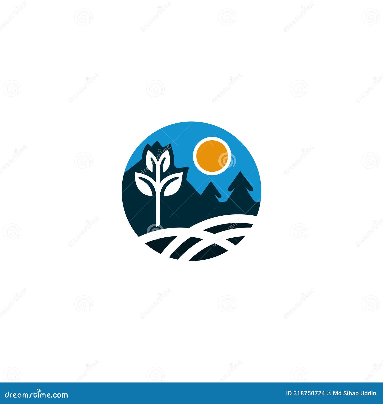Nature Icon Symbol Restore Nature Simple Creative Logo Design Elegant ...