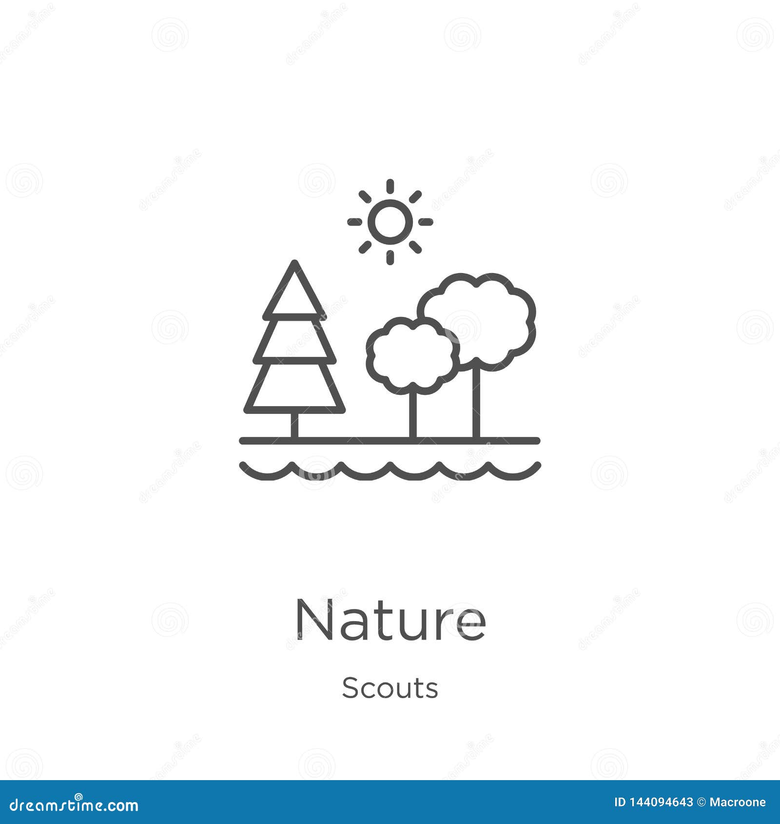 Nature Icon Vector From Scouts Collection. Thin Line Nature Outline ...