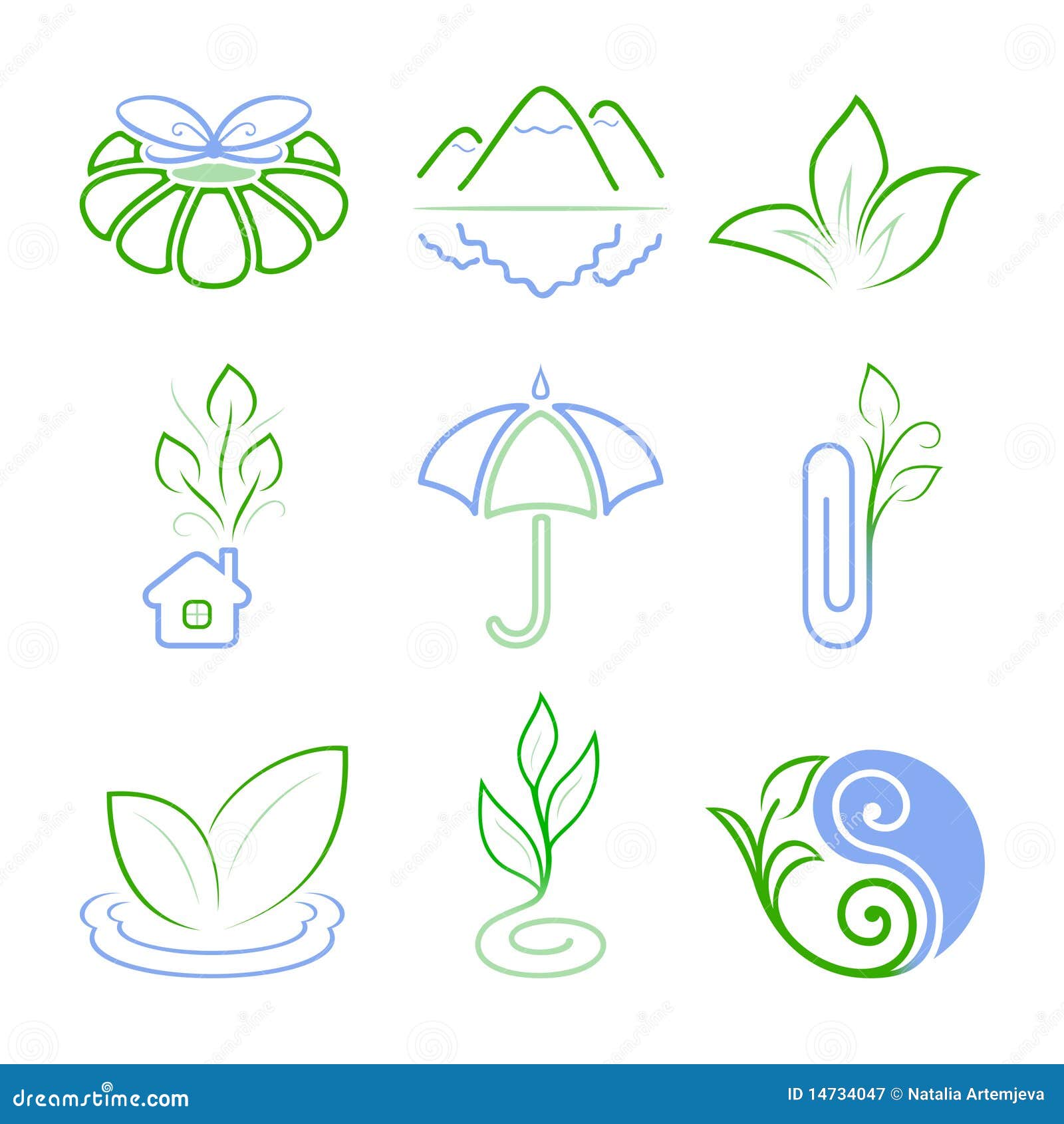 Nature icons stock vector. Illustration of graphic, ecology - 14734047