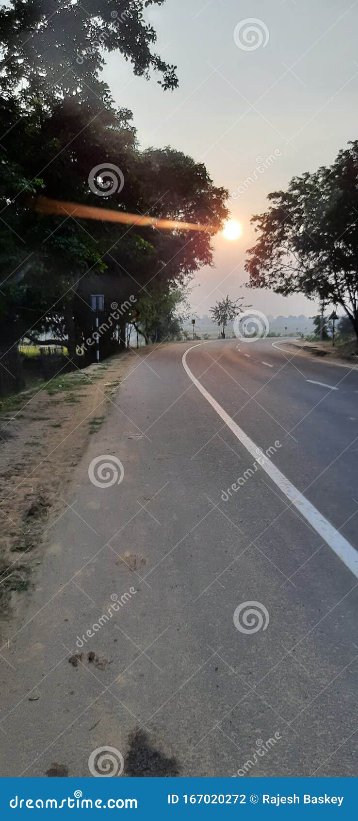 Nature stock photo. Image of nature, road, evining, time - 167020272