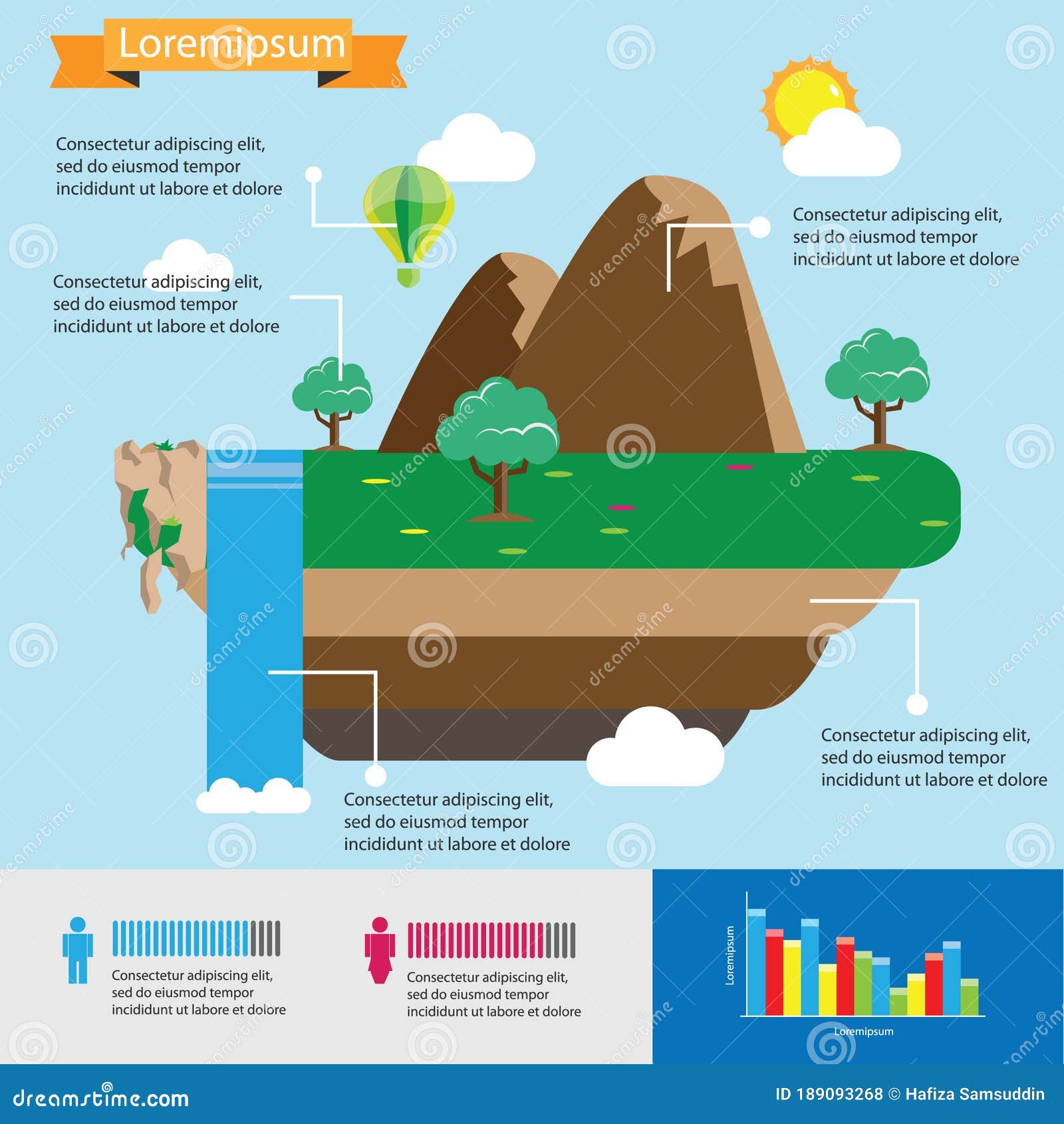 Nature Infographic. Vector Illustration Decorative Design Stock Vector ...