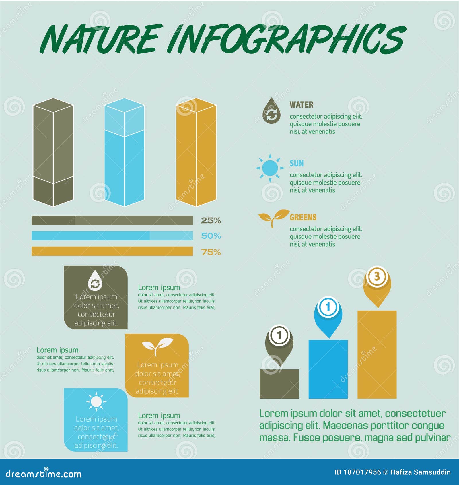 Nature Infographics. Vector Illustration Decorative Design Stock Vector ...