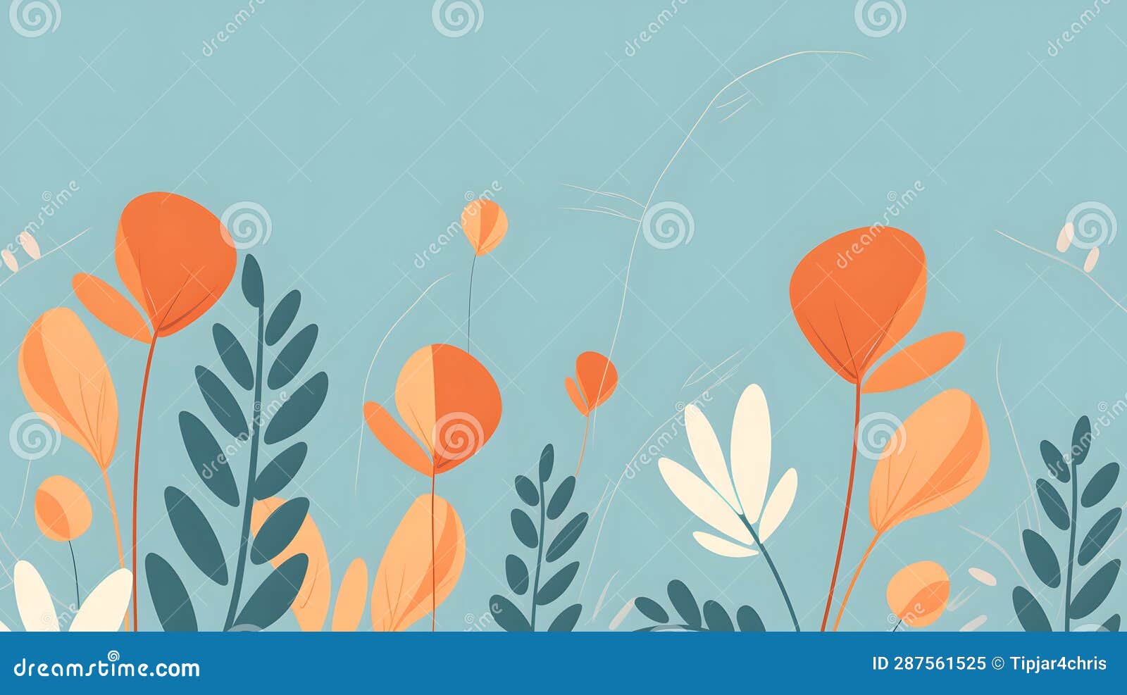 Nature-Inspired Animation: Abstract Leaves and Waves in Teal and Orange ...