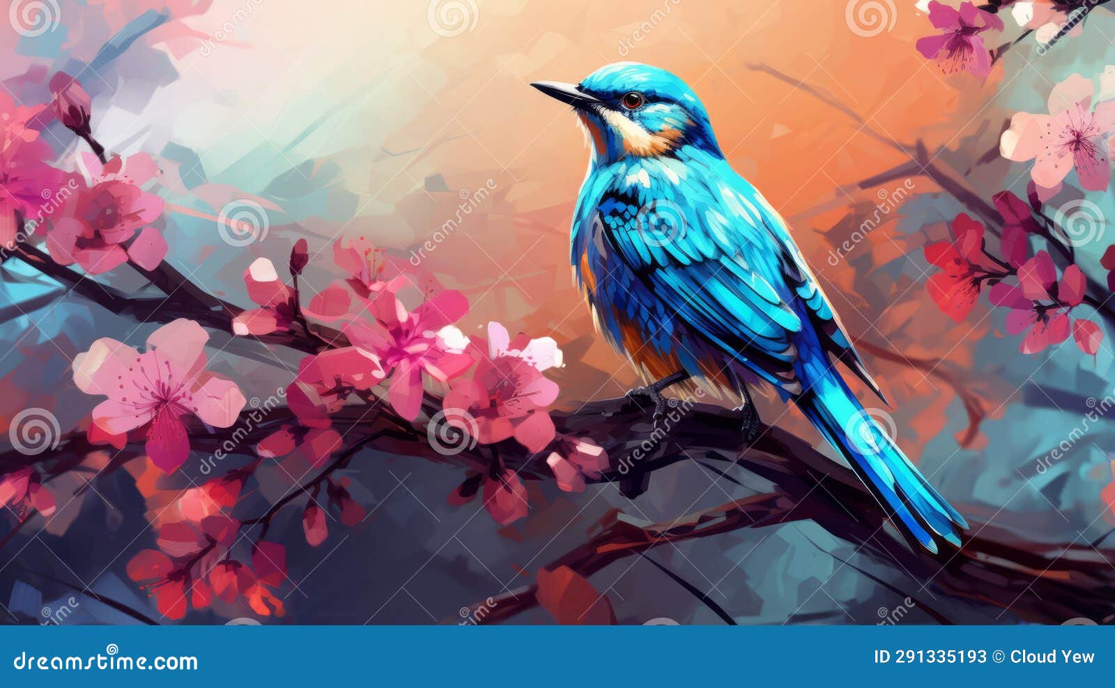 Nature Inspired Art stock illustration. Illustration of pink - 291335193