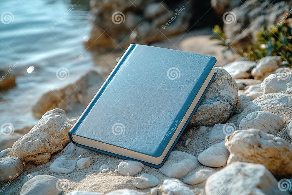 Nature-Inspired Book and Notebook Mockup Displayed on Rocks and Sand ...